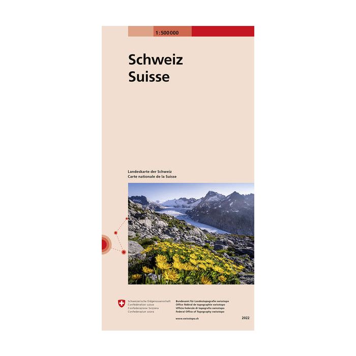 Topographische Karte Schweiz 1:500 000 / Swisstopo