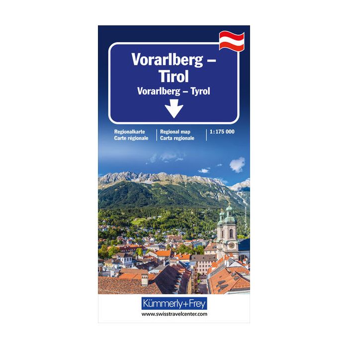 Strassenkarte Vorarlberg Tirol 1:175 000 / Kümmerly & Frey