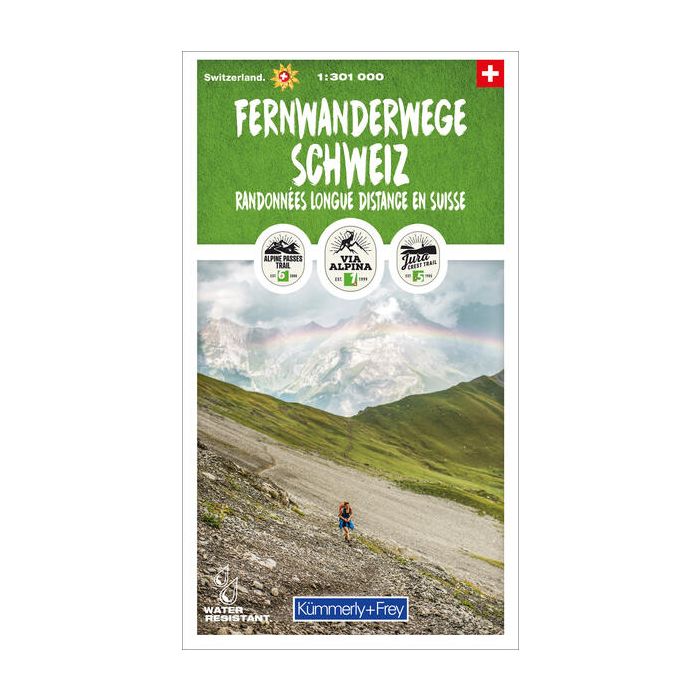 Wanderkarte Fernwanderwege Schweiz | Kümmerly & Frey | hajk