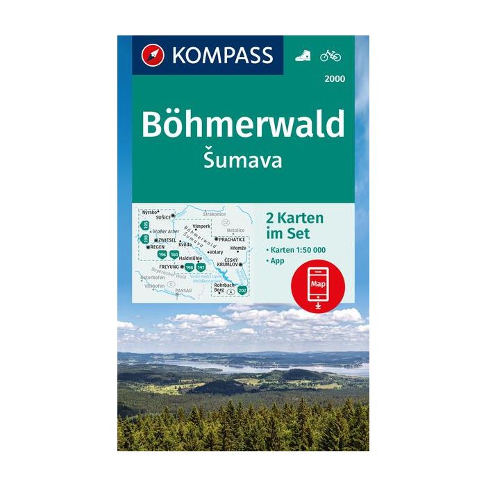 Wanderkarte Böhmerwald | Kompass 2000 | hajk.ch