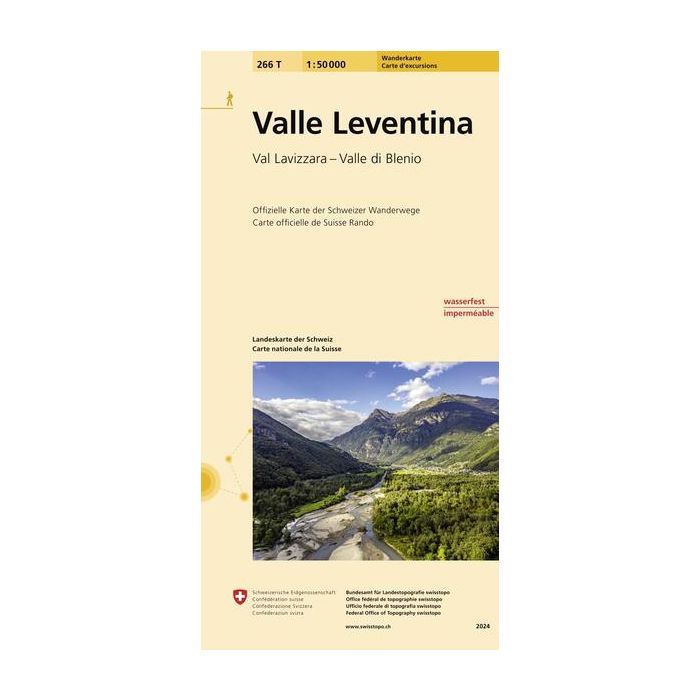Swisstopo Wanderkarte | 266 T Valle Leventina | hajk.ch