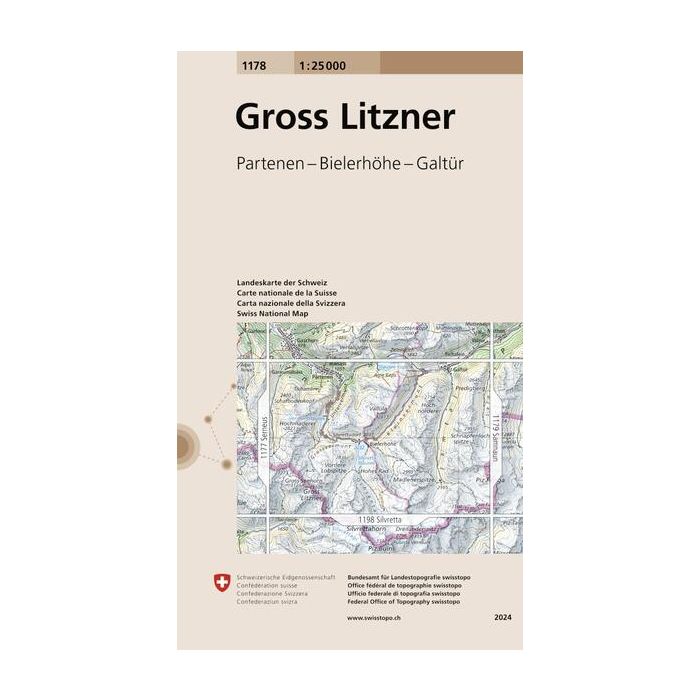 1178 Gross Litzner | Swisstopo 1:25 000 | hajk travelbooks