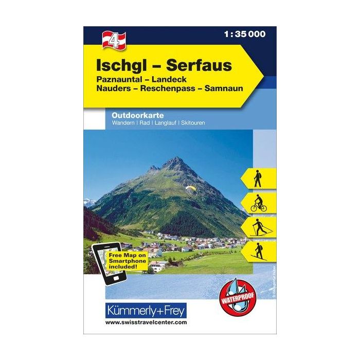 Ischgl Serfaus | Outdoorkarte 04 | hajk travelbooks