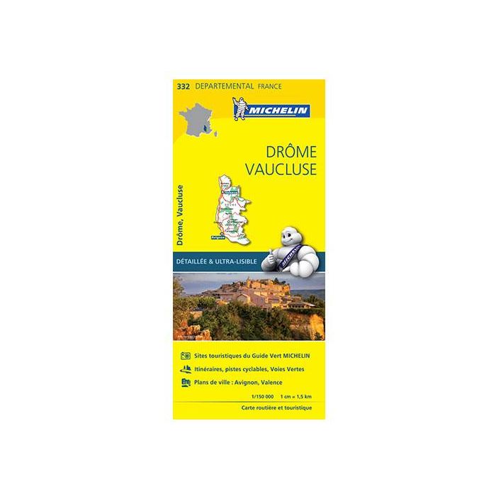 Michelin 332 Drôme Vaucluse | Strassenkarten bei hajk.ch