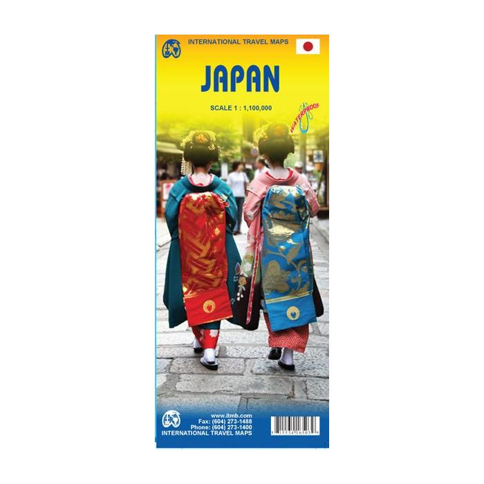 Travel map of Japan | ITMB | hajk travelbooks