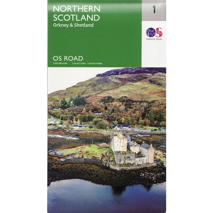 Strassenkarte Northern Scotland 1:250 000 / OS Road Map 1