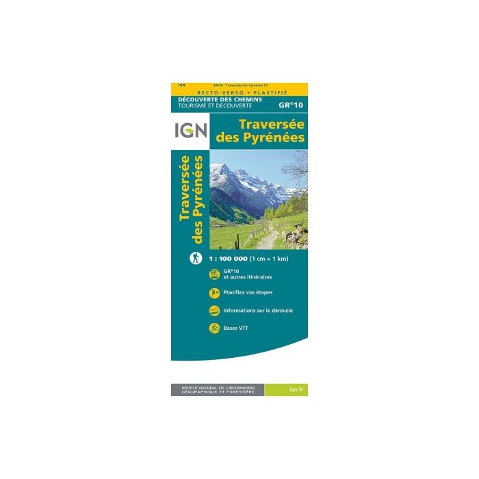 GR 10 Traversée des Pyrénées | IGN Wanderkarte | hajk.ch