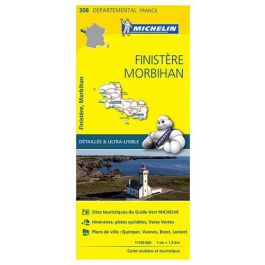Michelin 308 Finistère Morbihan | Strassenkarten bei hajk.ch