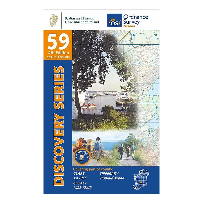 Topografische Karte OS Ireland 59 Clare Offaly Tipperary 1:50 000
