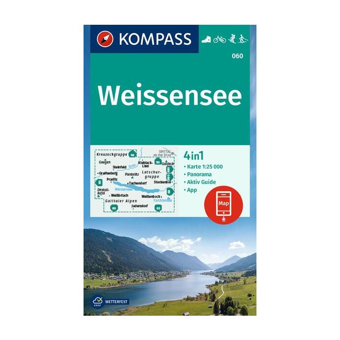 Wanderkarte Weissensee | Kompass 060 | hajk.ch