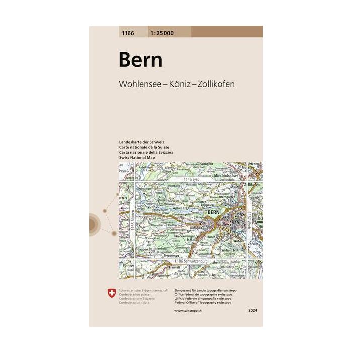 1166 Bern | Swisstopo 1:25 000 | hajk travelbooks